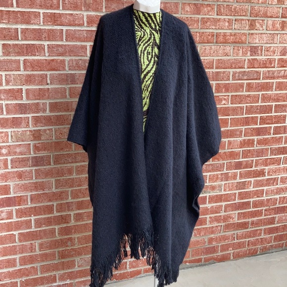 Falls Creek | Accessories | Falls Creek Black Boucle Knitfringe Draped ...